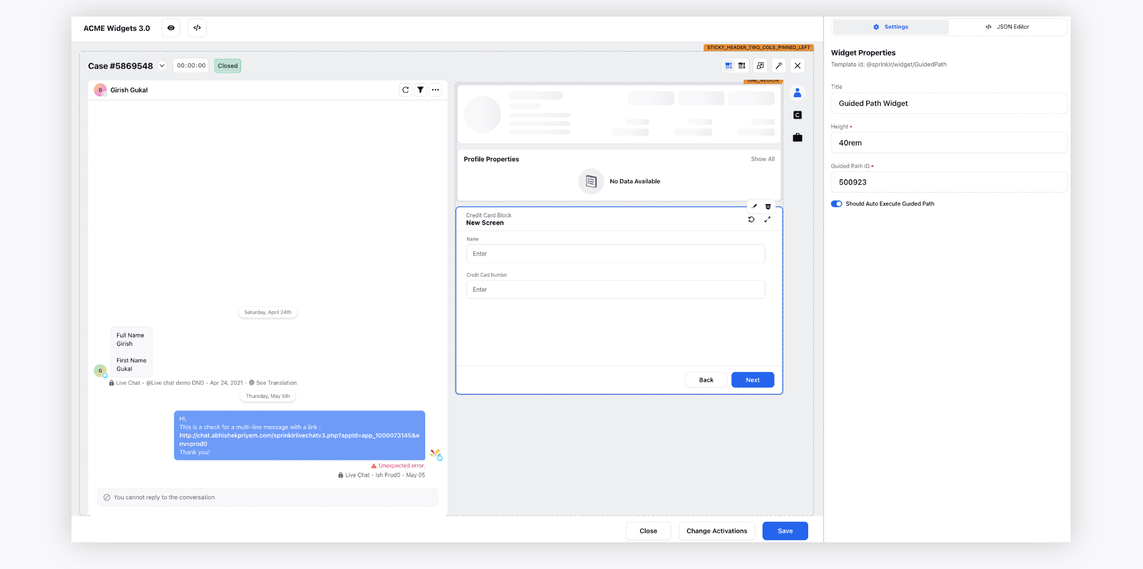 ‎create A Dynamic Widget Using Guided Workflow In Care Console 