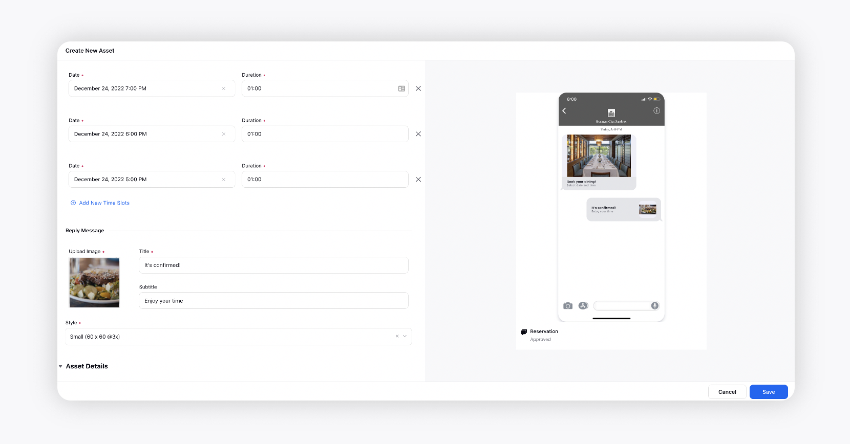  Create A Date Time Picker Message Template Sprinklr Help Center